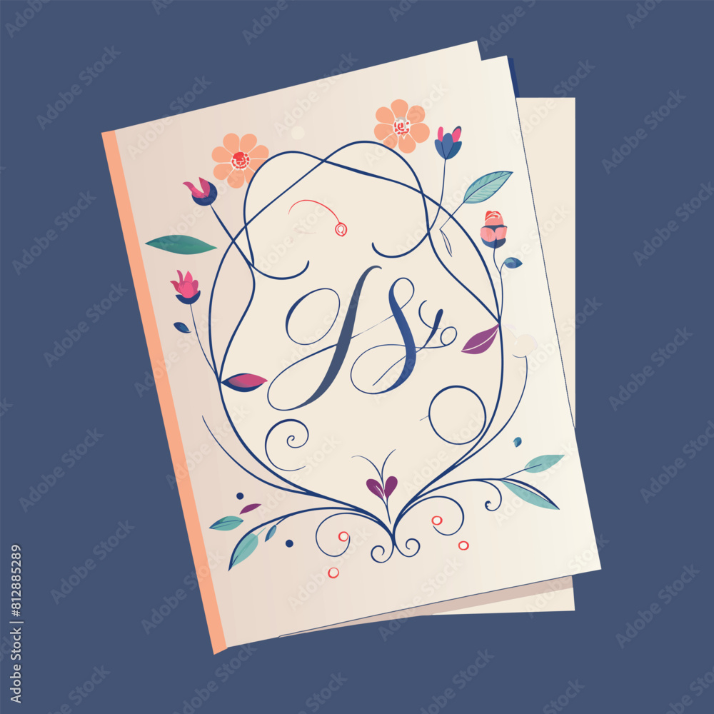 Two elegant cards featuring the letter S written in beautiful ...