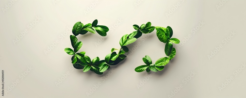 Stylized Infinity Symbol Composed of Overlapping Green Leaves ...