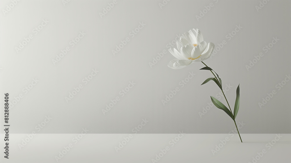 Minimalist plain white background for product photography with just one ...