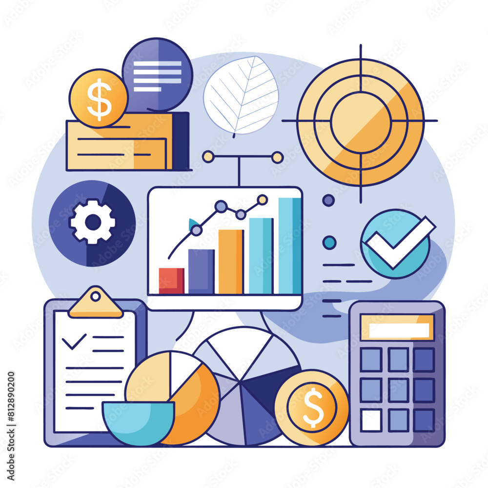 Computer Screen Showing Chart and Calculator, Explore the use of ...