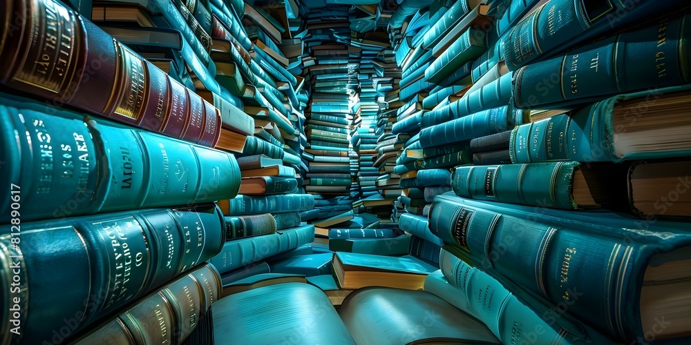 The Enchanting Library with Towering Bookshelves. Concept Library ... The Enchanting Library with Towering Bookshelves. Concept Library ...