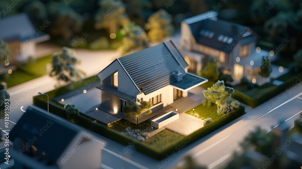 Volumetric project of house Layout of a house with an open roof ...