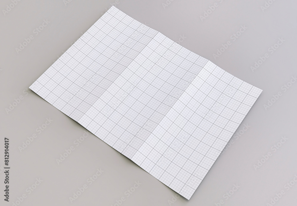 Trifold Brochure Outside Page Mockup Stock Template | Adobe Stock