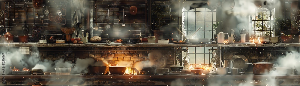 Capture culinary chaos from unexpected camera angles in a dystopian ...