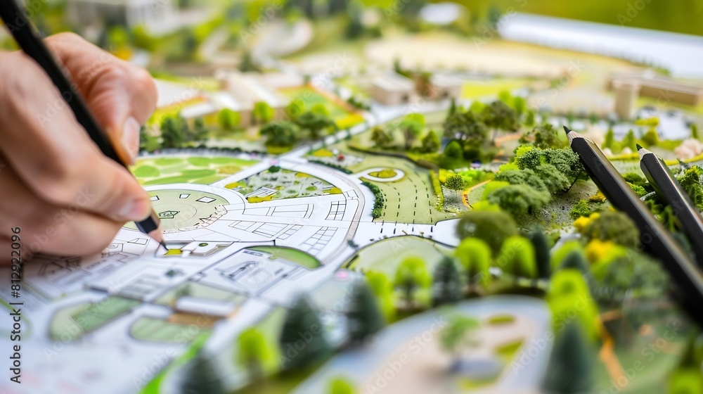 layout plan of home landscape design or garden design or landscape ...