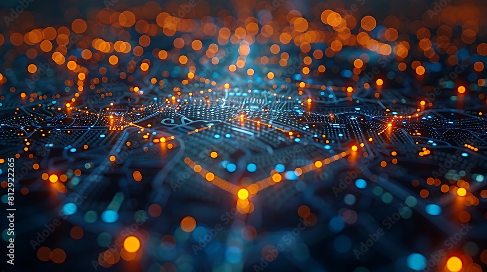 Close-up of a digital urban analytics display in a city planning center ...