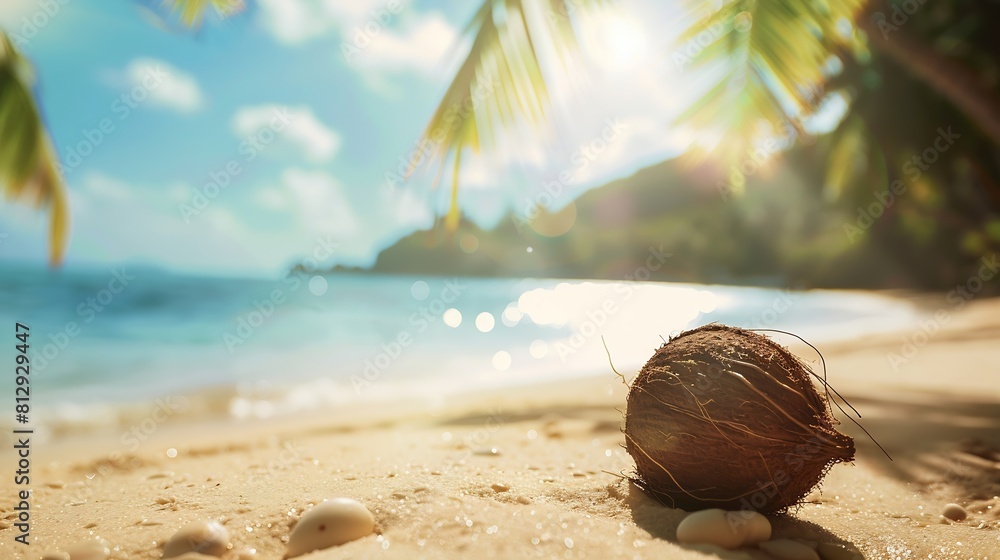 Summer vacation summer vacation enjoyment on the beach beach background ...