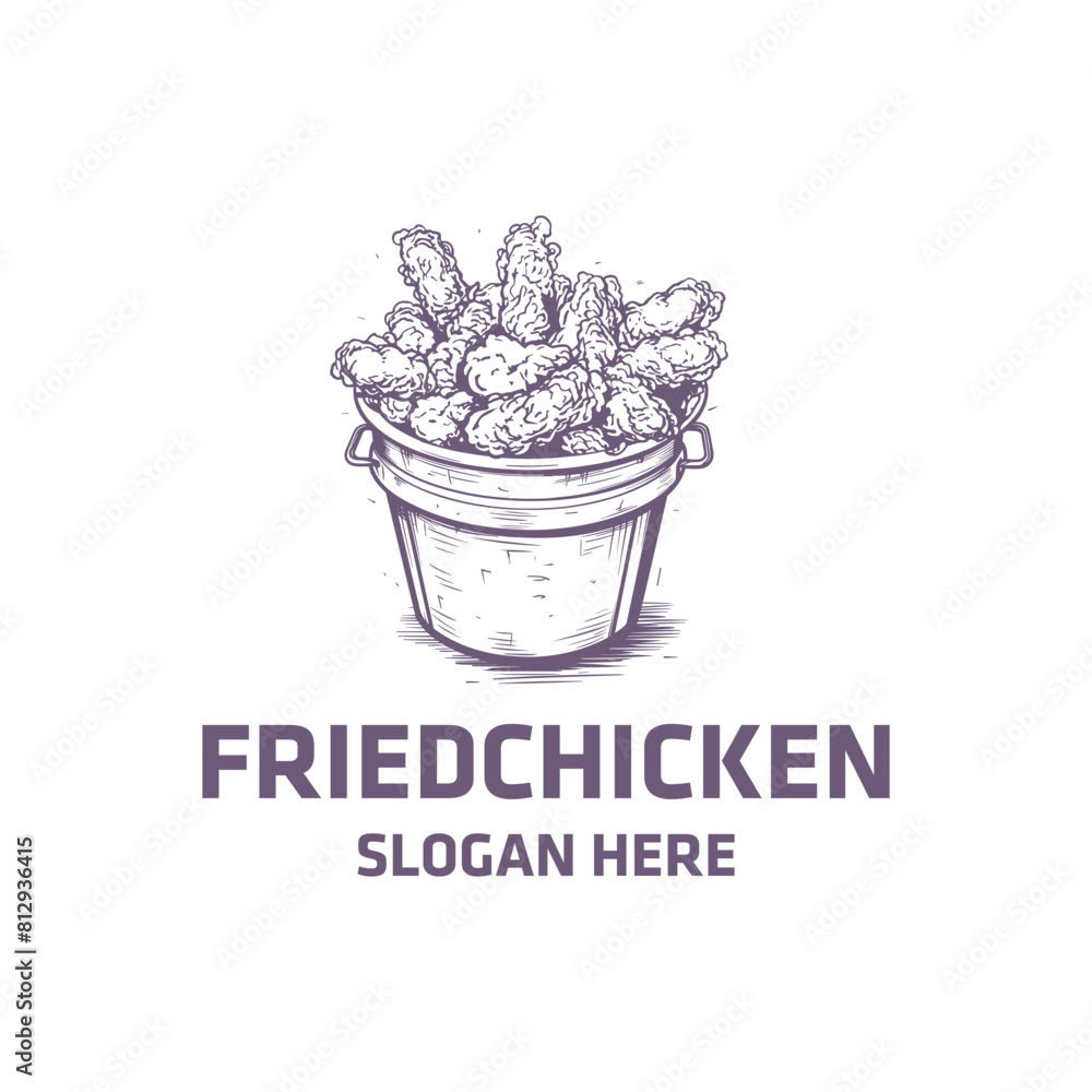Fried chicken restaurant logo vector illustration Stock Vector | Adobe ...