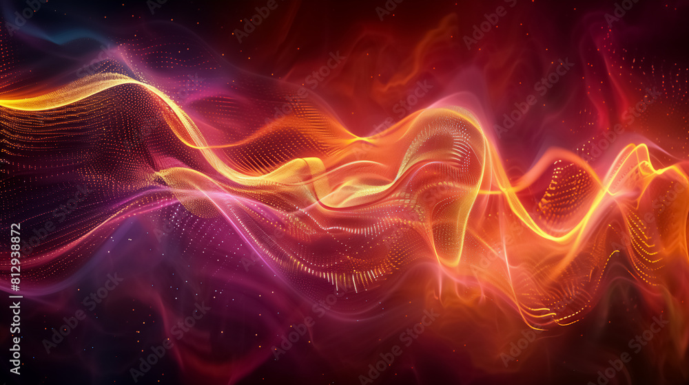 Dynamic, abstract visualization of energy pulses in technology ...