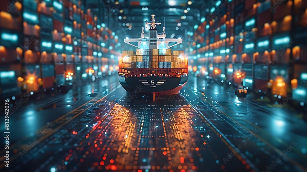 High-definition logistics operations monitor displaying comprehensive ...