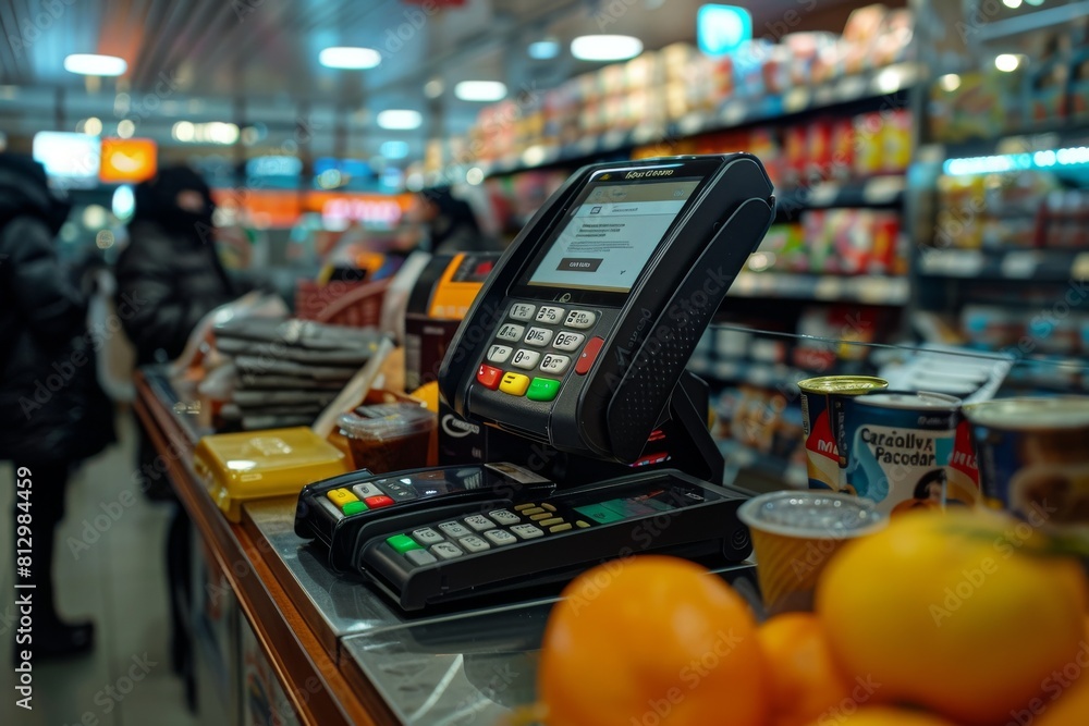 Contactless Payment Terminal: An image of a contactless payment ...