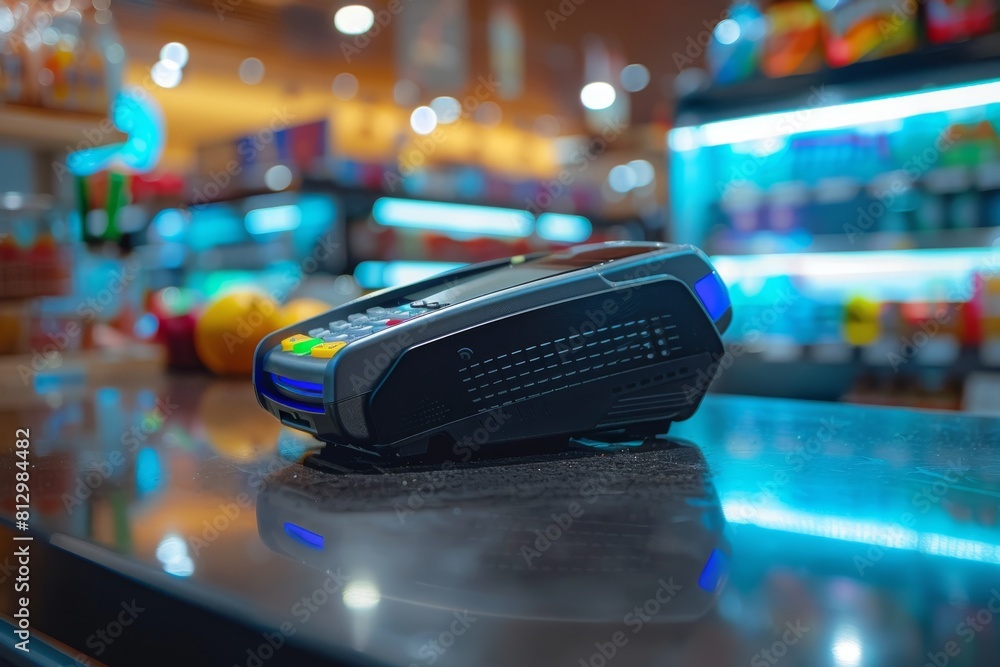 Contactless Payment Terminal: An image of a contactless payment ...