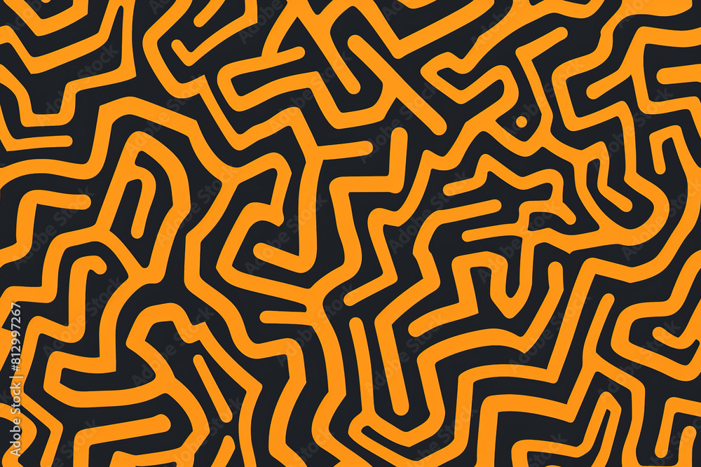 Orange color Maze Design Background | Intriguing Puzzle Concept | Labyrinth, Maze Runner ...