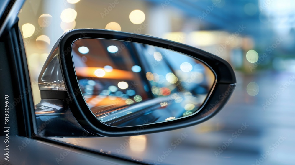 Car mirror in a stock photo symbolizes reflection, perspective, and ...