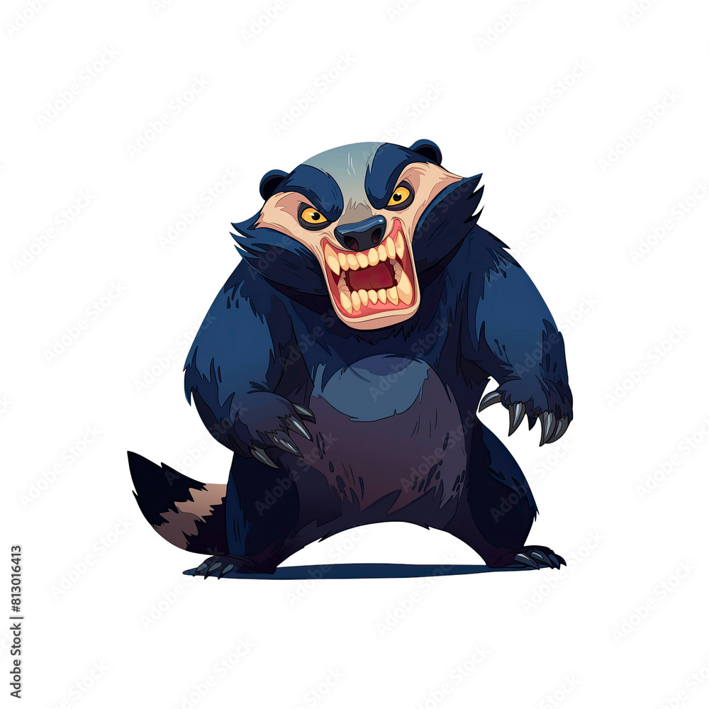 Cartoon Honey Badger Its Fearless, Cartoon Illustration Stock ...