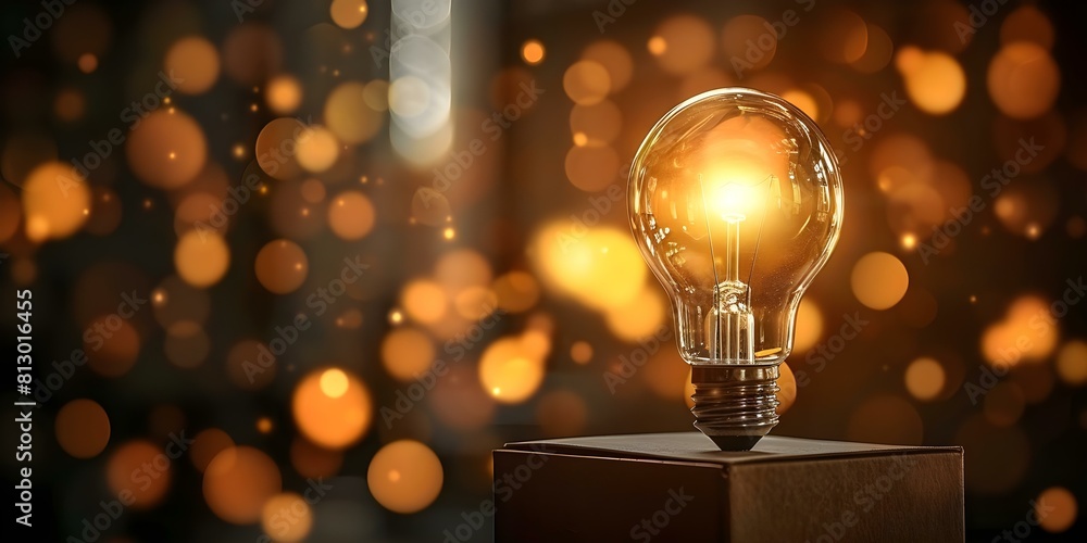 Thinking Outside the Box: Innovative Light Bulb Symbolizing Creative ...