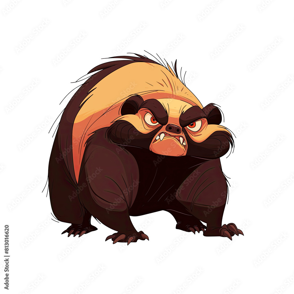 Cartoon Honey Badger Its Fearless, Cartoon Illustration Stock ...