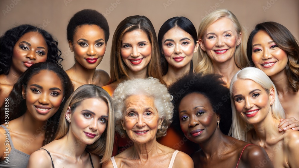 Diverse Beauty and Inclusivity: An image portraying diversity in beauty ...