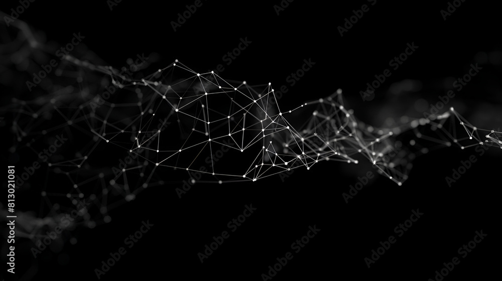 Futuristic Global Network Connection Structure Cyber Security Digital Data Flow Science