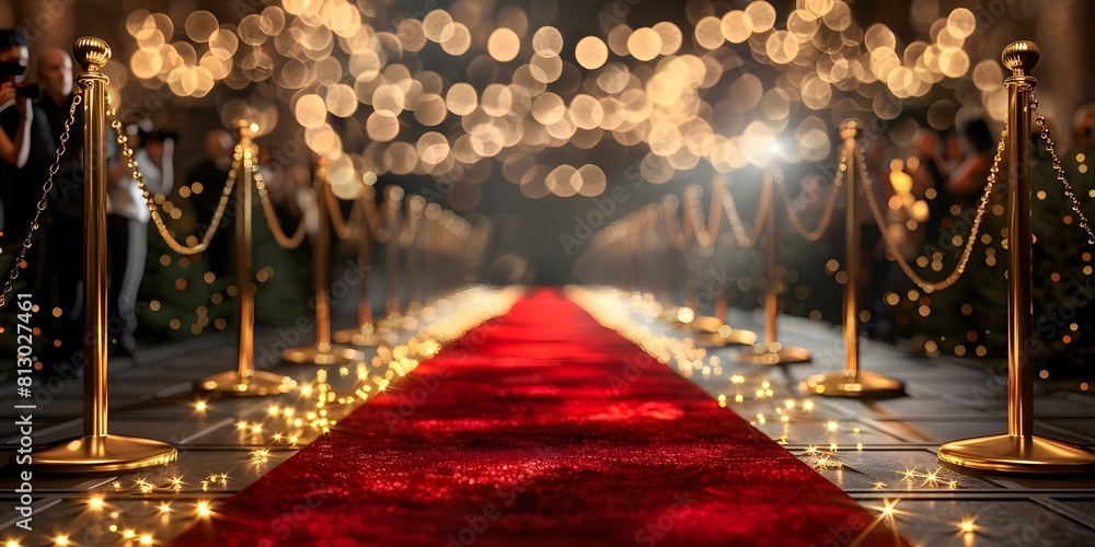 Red carpet at movie premiere with elegant setting and paparazzi ...