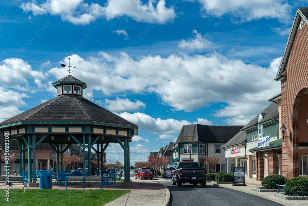 Gettysburg, Pennsylvania - April 13, 2024: The Outlets at Gettysburg, a ...