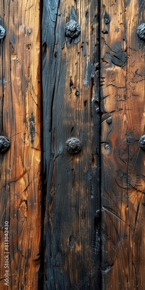 Old brown rustic dark grunge wood wall or floor or table texture ...