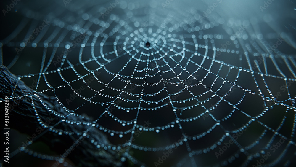Halloween creepy spider web background. Gloomy cobweb wallpaper with ...