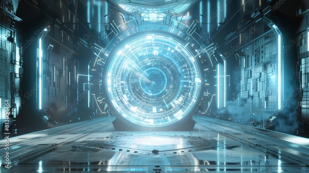 A futuristic film studio uses revolutionary holographic effects to ...