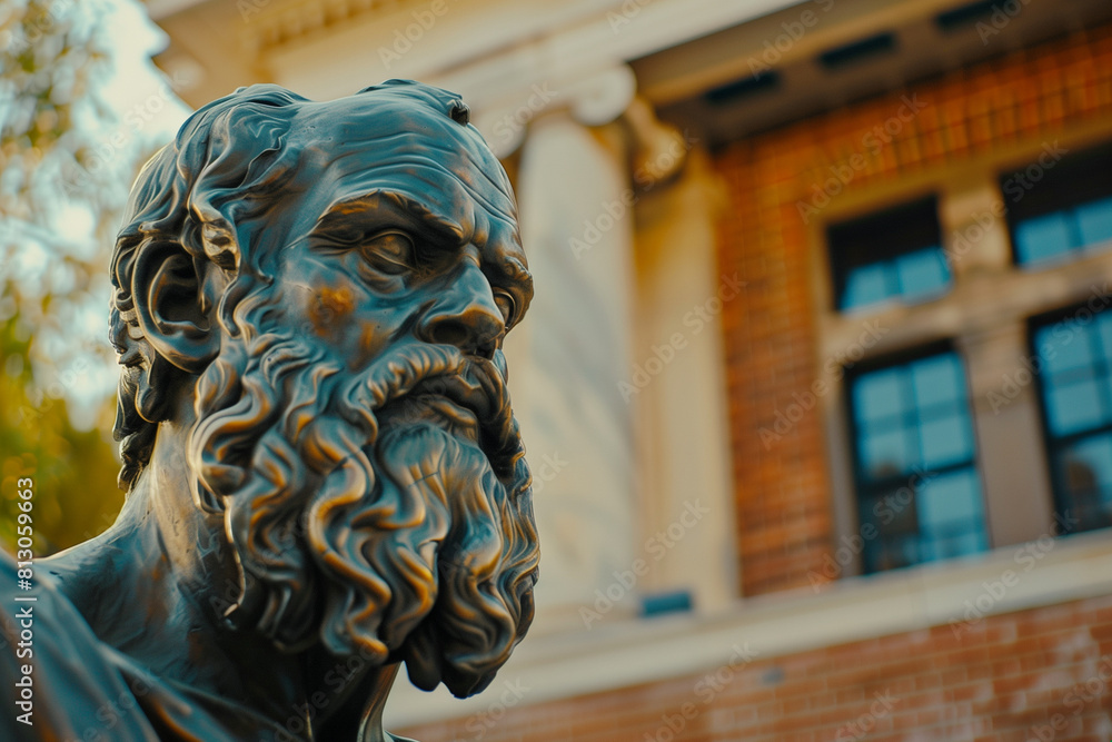 Socrates,the greatest ancient greek philosophers Thinker copper statue ...