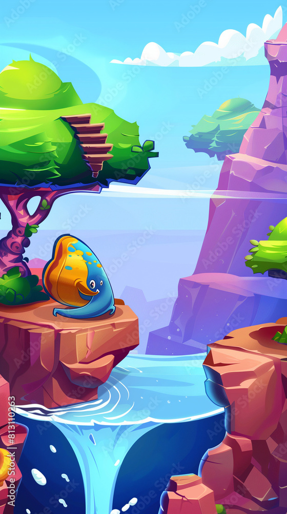 Vibrant Fantasy Game Backgrounds for Mobile Apps Asset Stock ...