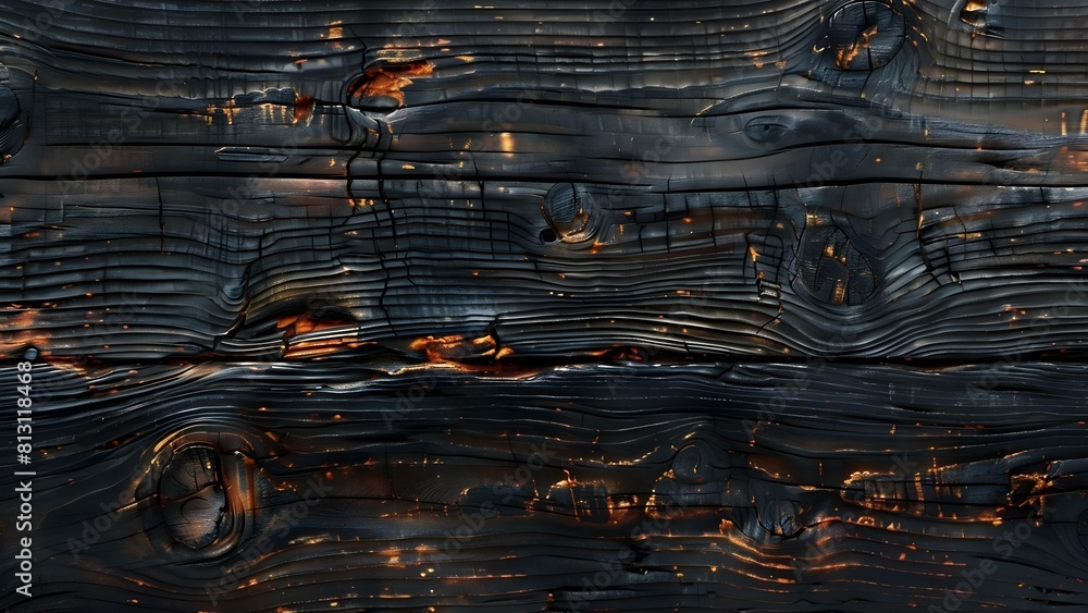 Grilled Food Presentation: Charred Wood Texture Background with Copy ...
