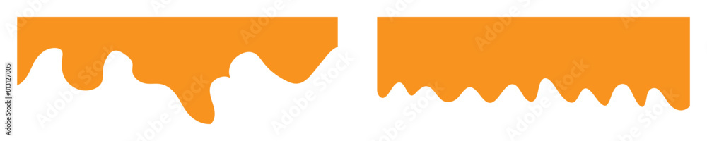 Website border and header set with drops, waves, organic and geometric ...