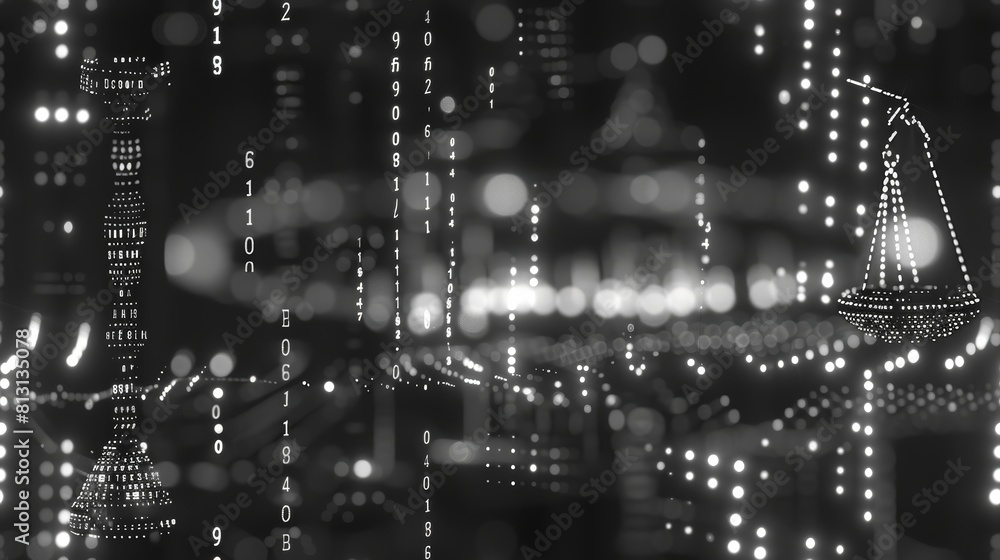 Ethical algorithms weighed against law codes front view ethical ...