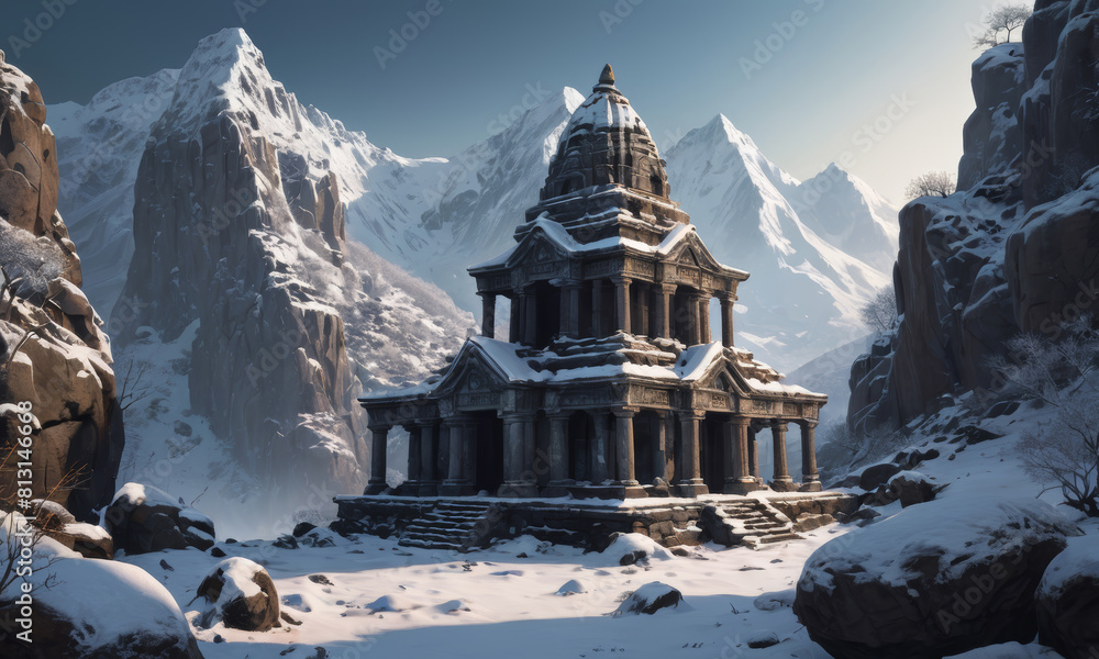 Ancient Temple Abstract Mystery Fantasy Antique Building Asian style ...