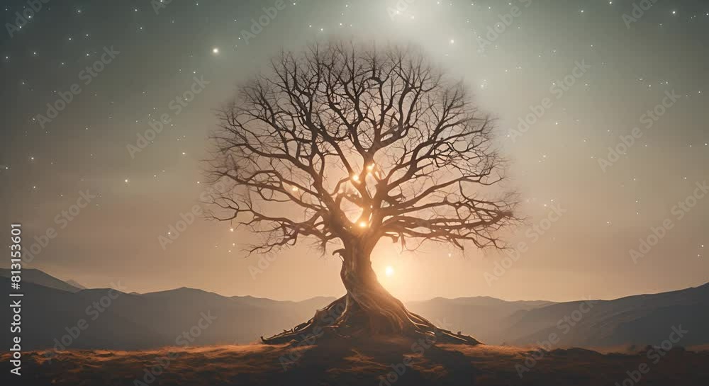 Cosmic Life Tree A Minimalist Ode to Norse Mythology Concept Minimalism ...