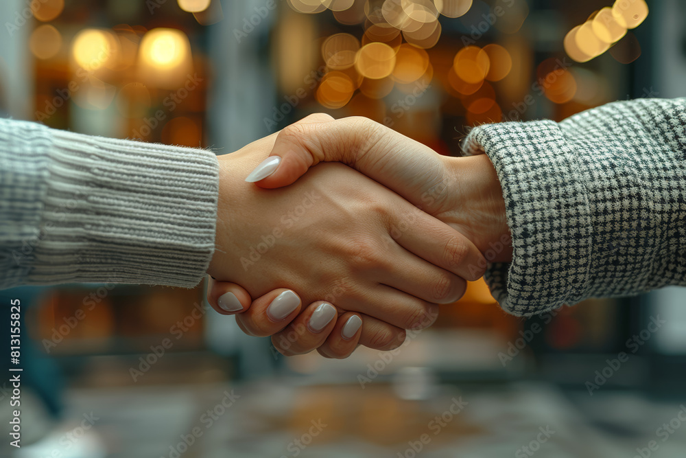 Offering a polite handshake when meeting someone new, establishing ...