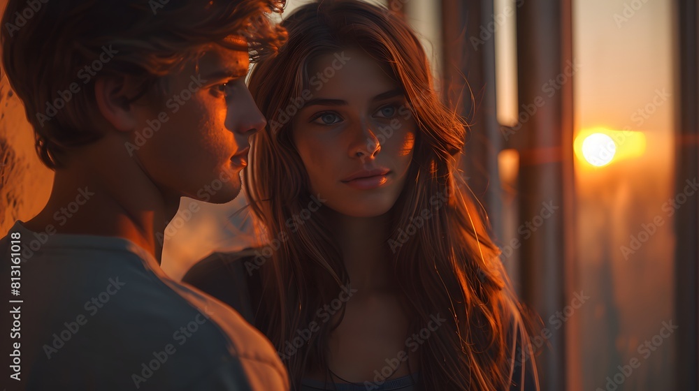 male model, Female model. both actors front facing, Hyper realistic, in ...