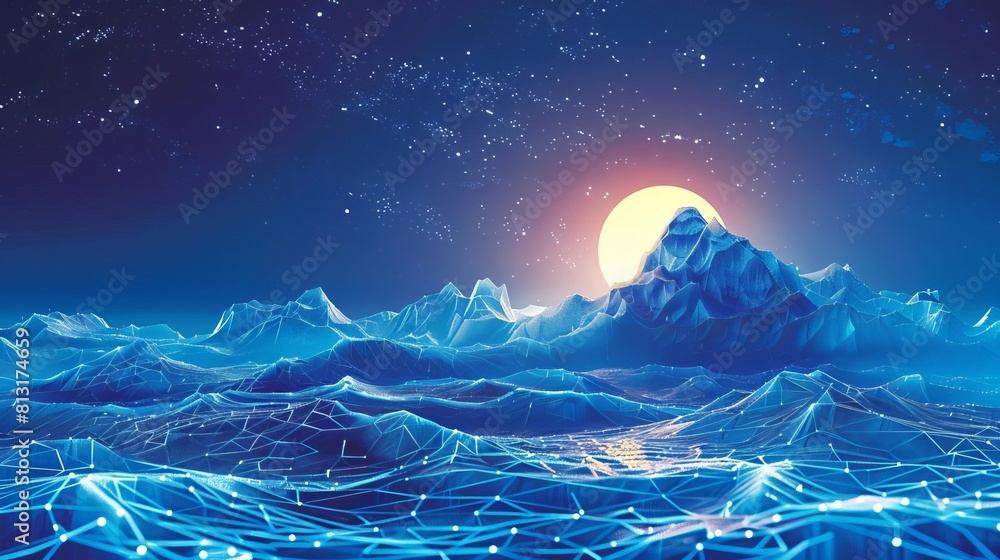 Immersive VR gaming experiences depicted in low poly, set against a ...