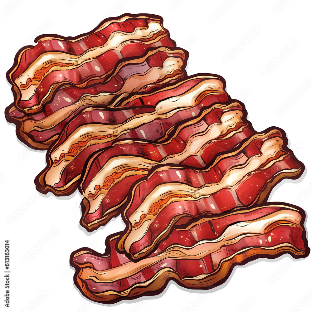 multiple crispy bacon strips . Clipart PNG image . Transparent ...