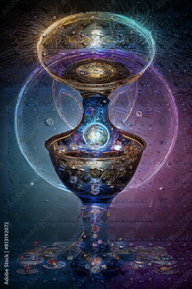 AI, Magic patterns, magic, threads of energy passing through space and ...