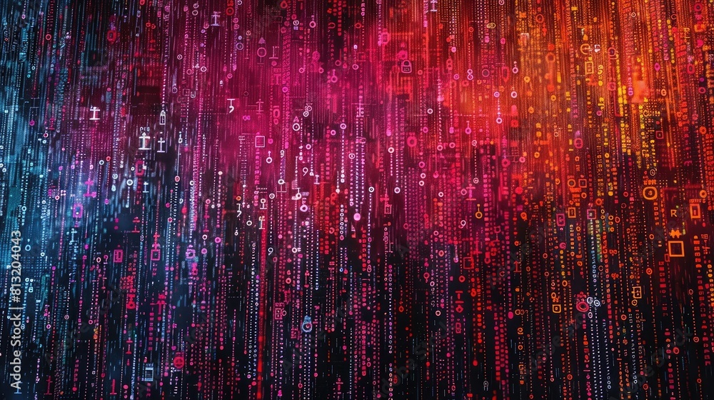 Data Encryption: A visually striking image of data streams transformed ... Data Encryption: A visually striking image of data streams transformed ...