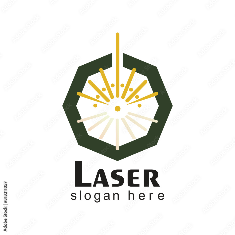 Laser logo design simple concept Premium Vector Stock Vector | Adobe Stock