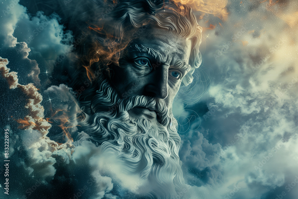 In this realistic portrayal, Zeus symbolizes the forces of nature that ...