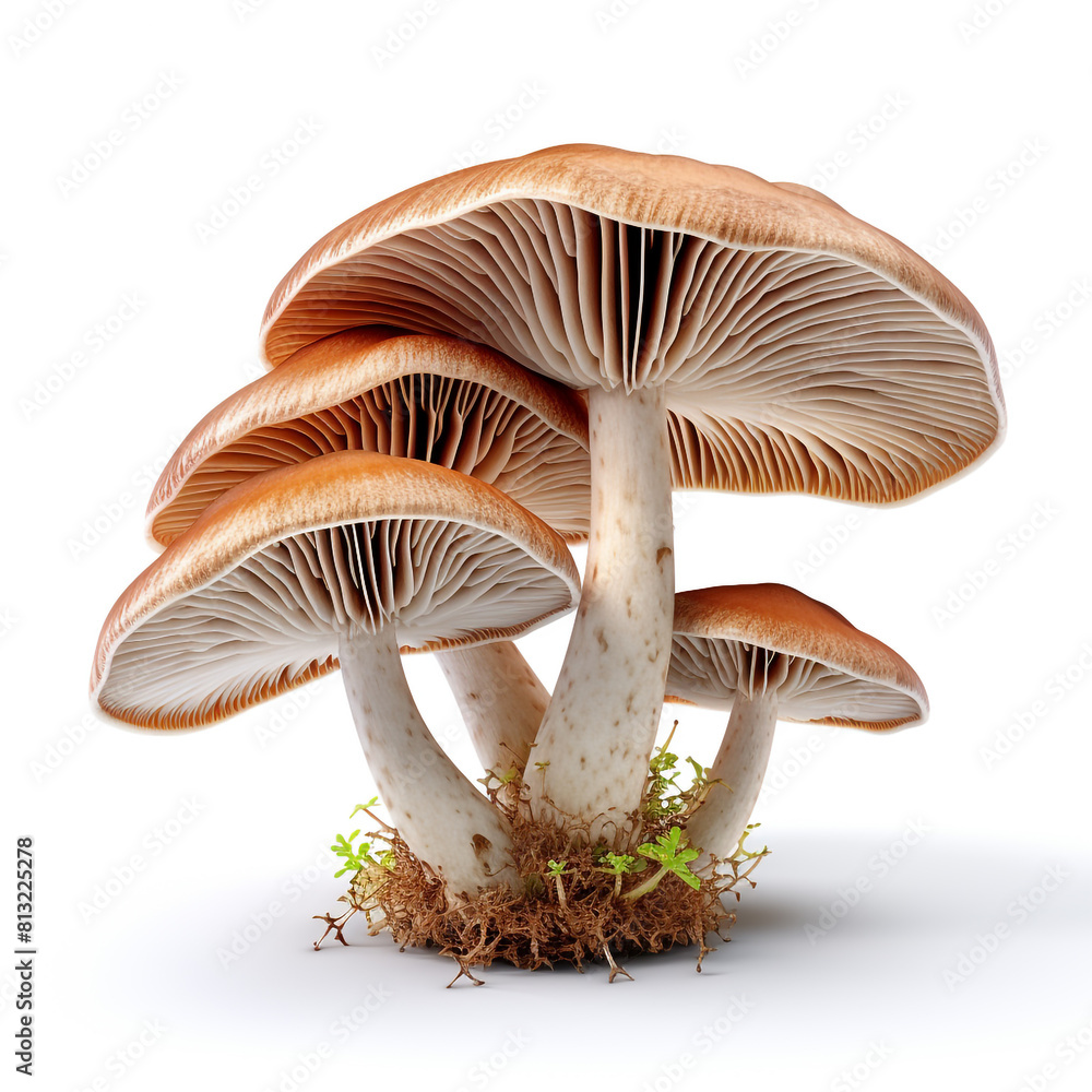 the underside of a mushroom cap photorealistic photo of 3d render ...