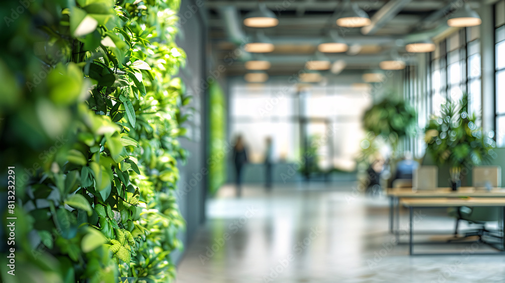 tranquil oasis in the midst of a bustling office with soft natural ...