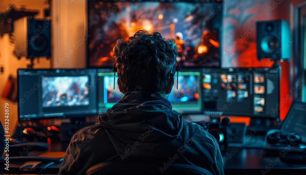 Imagine a director reviewing footage in the editing room, meticulously ...