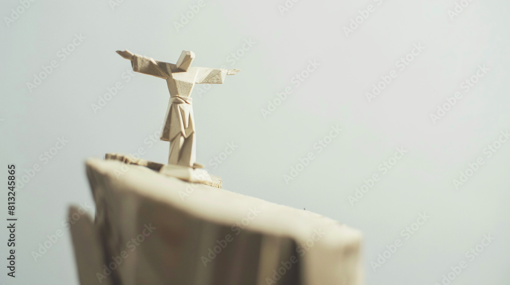 macro tilt-shift photography of tiny figures of Resurrection: Jesus ...