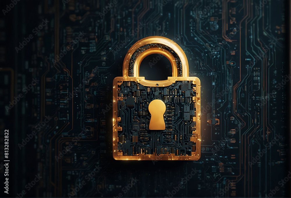 Padlock on code background Electronic Padlock Password Security ...