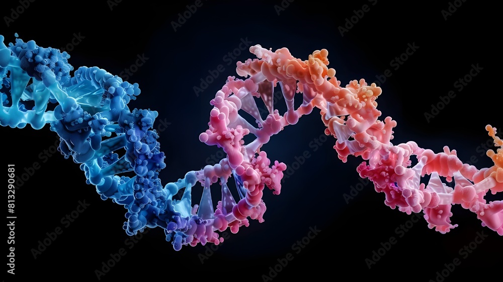 Visualization Of Dna Double Helix Mutation Genetic Engineering Future Science Mutations And