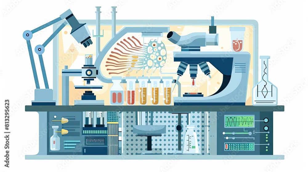 Synthetic biology front view, showing the creation of artificial life ...